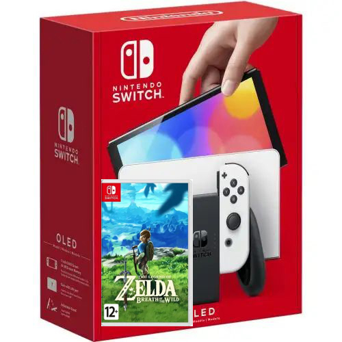 Купить Nintendo Switch OLED White + Zelda: Breath of the Wild в Киеве с ...