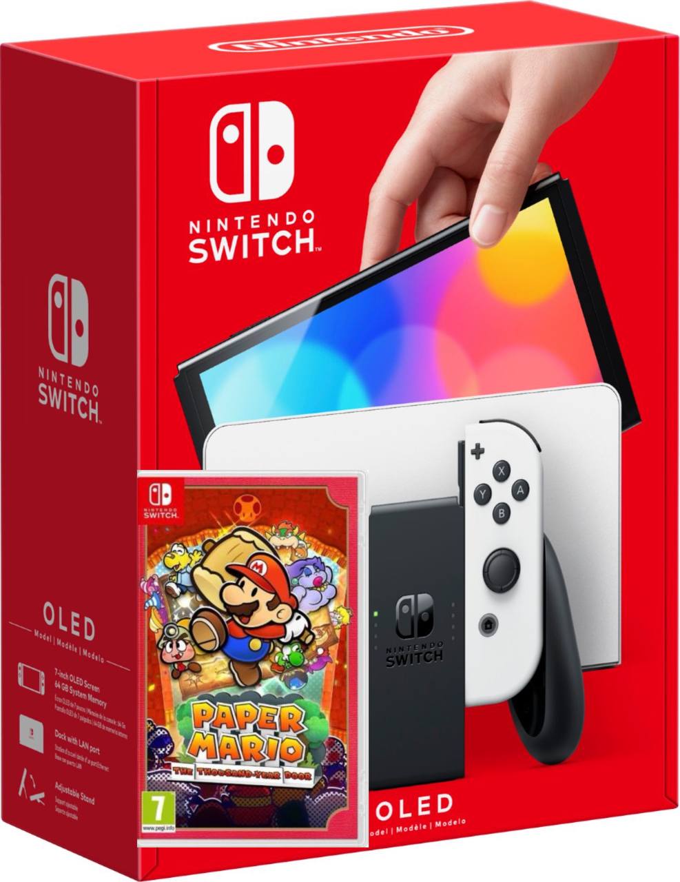 Купить Nintendo Switch (OLED model) White + Paper Mario в Киеве с ...