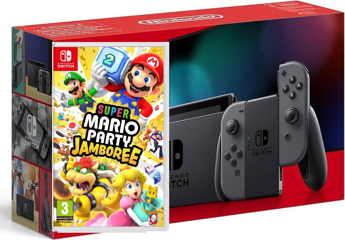 Купити Nintendo Switch Gray (Upgraded) + Super Mario Party Jamboree в ...