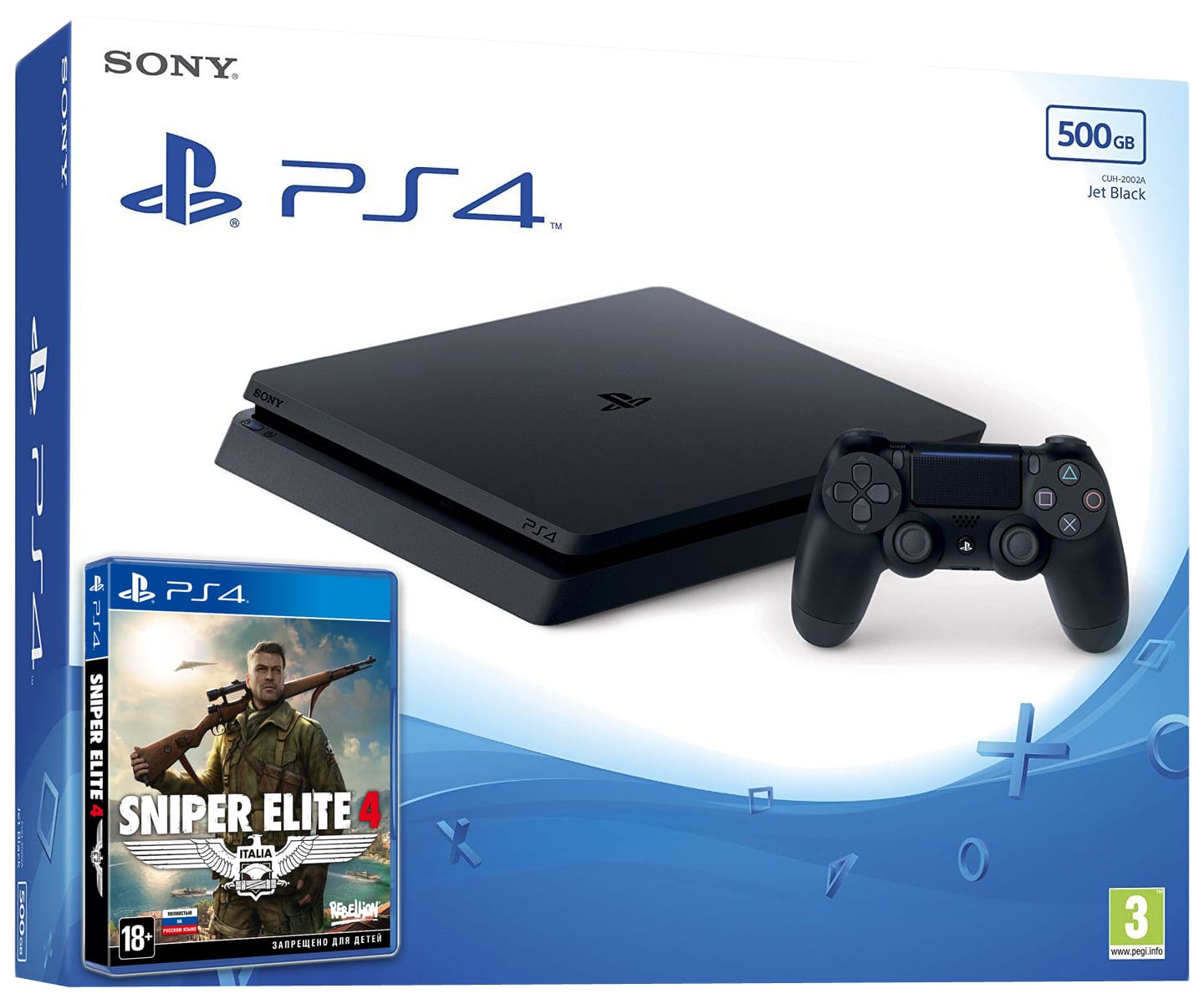 ≡ Игровая консоль Sony Playstation 4 Slim 500Gb + Sniper Elite 4 ...