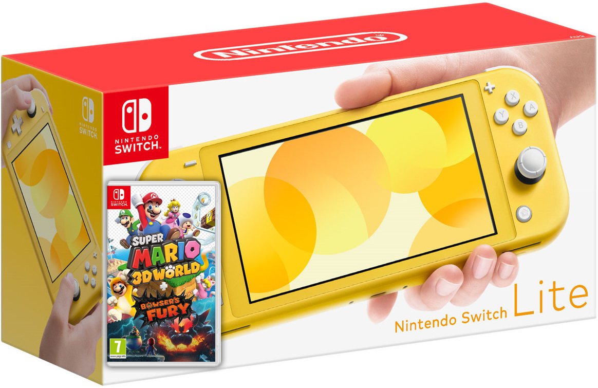 Купить Nintendo Switch Lite Yellow + Игра Super Mario 3D World + Bowser ...